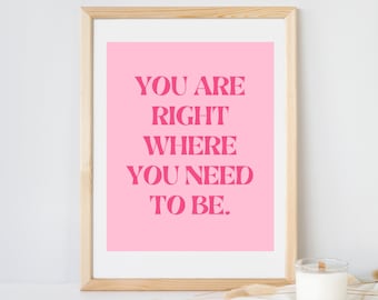 Pink Motivational Wall Art - Etsy