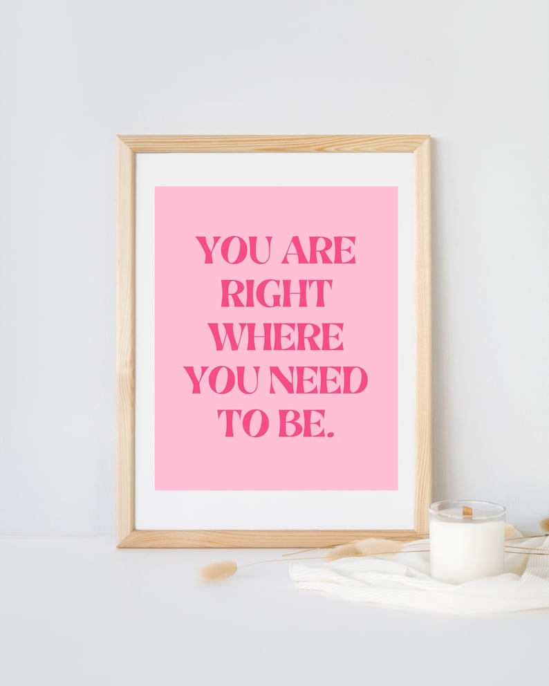Pink Positive Quote Print | DIGITAL DOWNLOAD | Wall Art | Instant ...