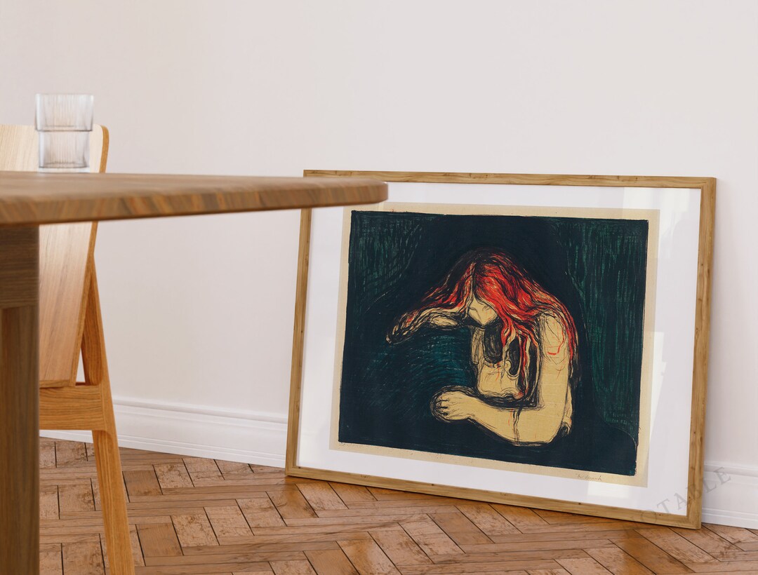 Edvard Munch Wall Art , the Vampire II (ca. 1895–1902), Ship From the ...