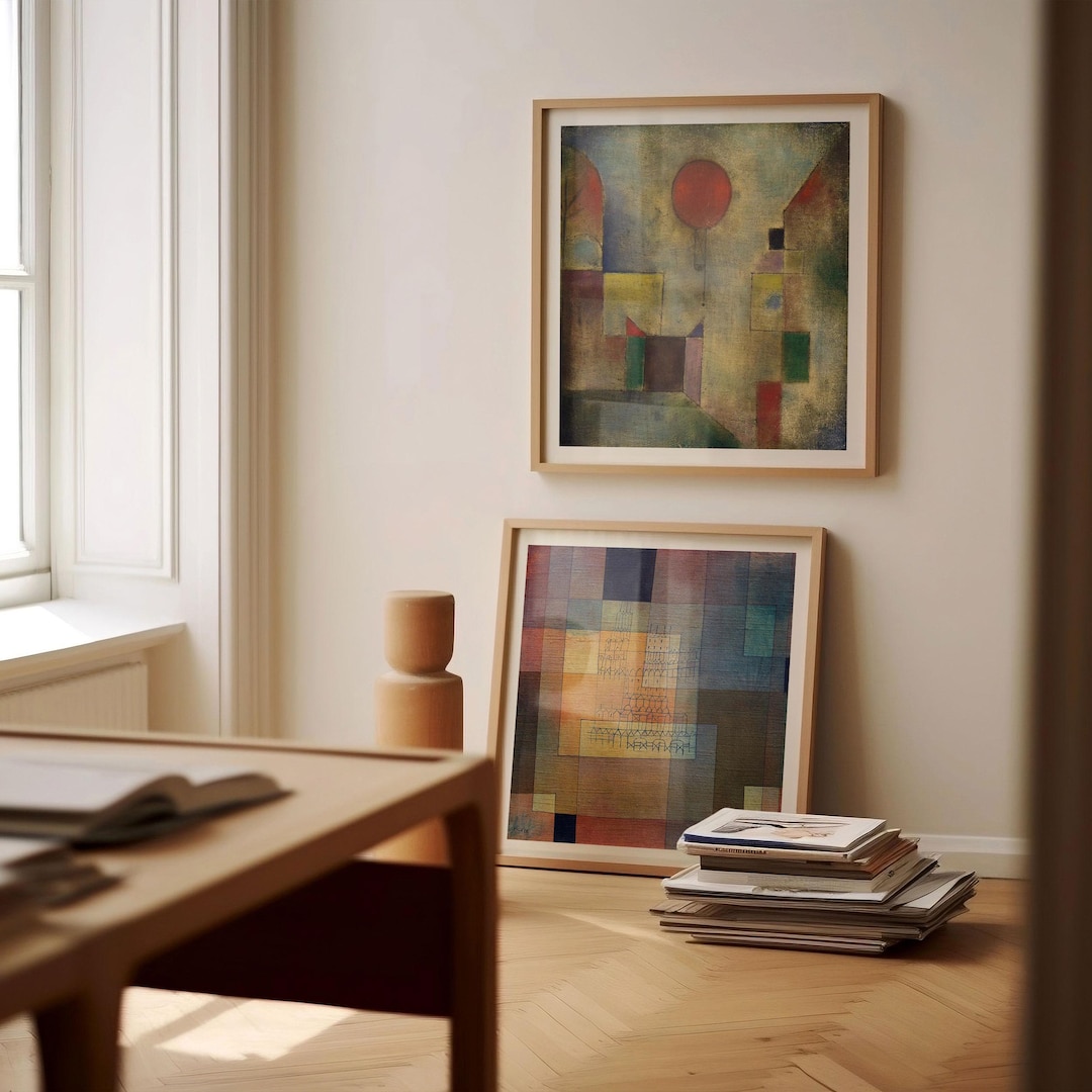 Paul Klee Square Prints, Set of 2 Wall Art, Polyphonic Architecture ...