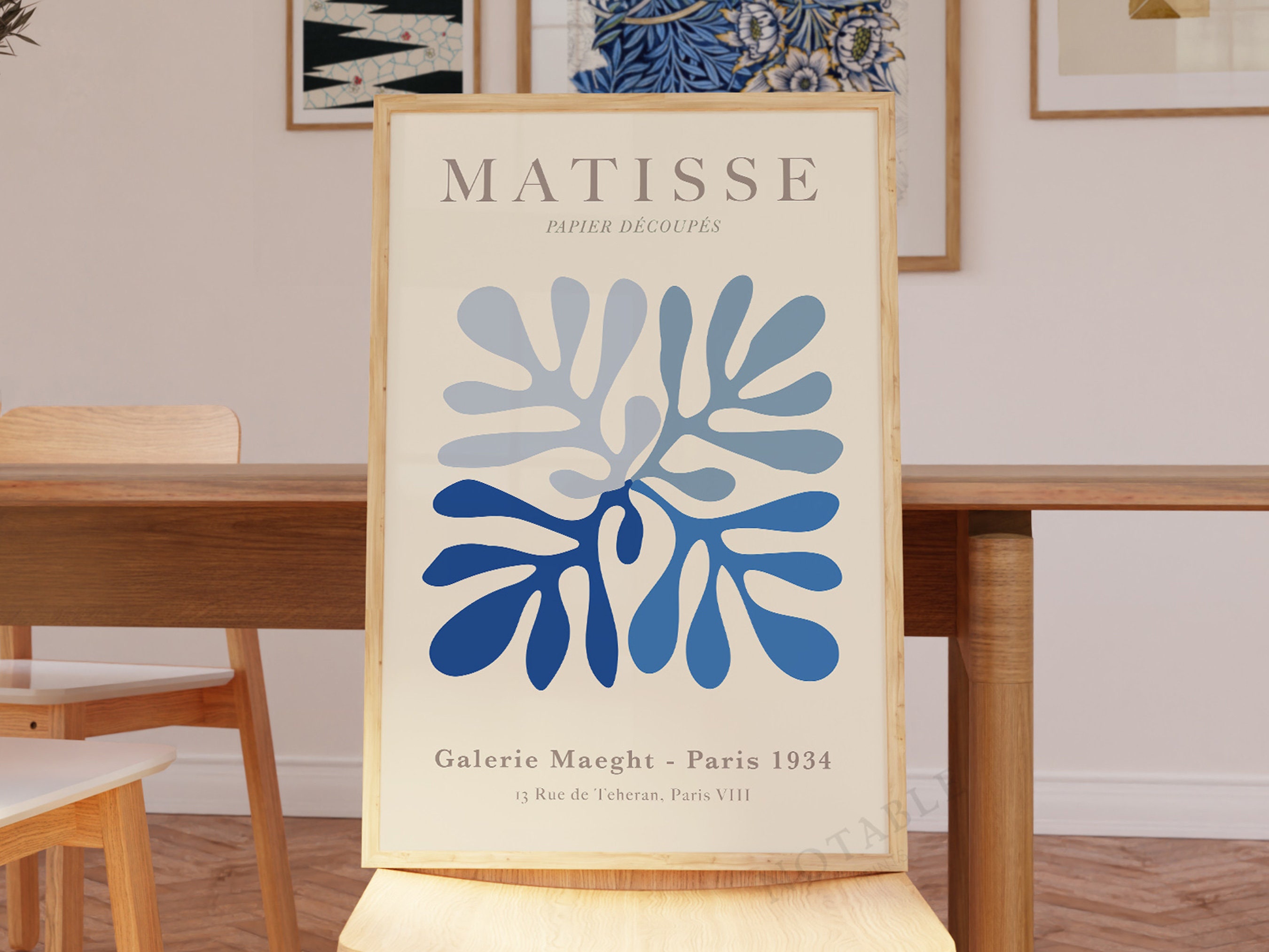 Matisse Print, Henri Matisse Blue Algae Cut Out Poster, Matisse Wall ...