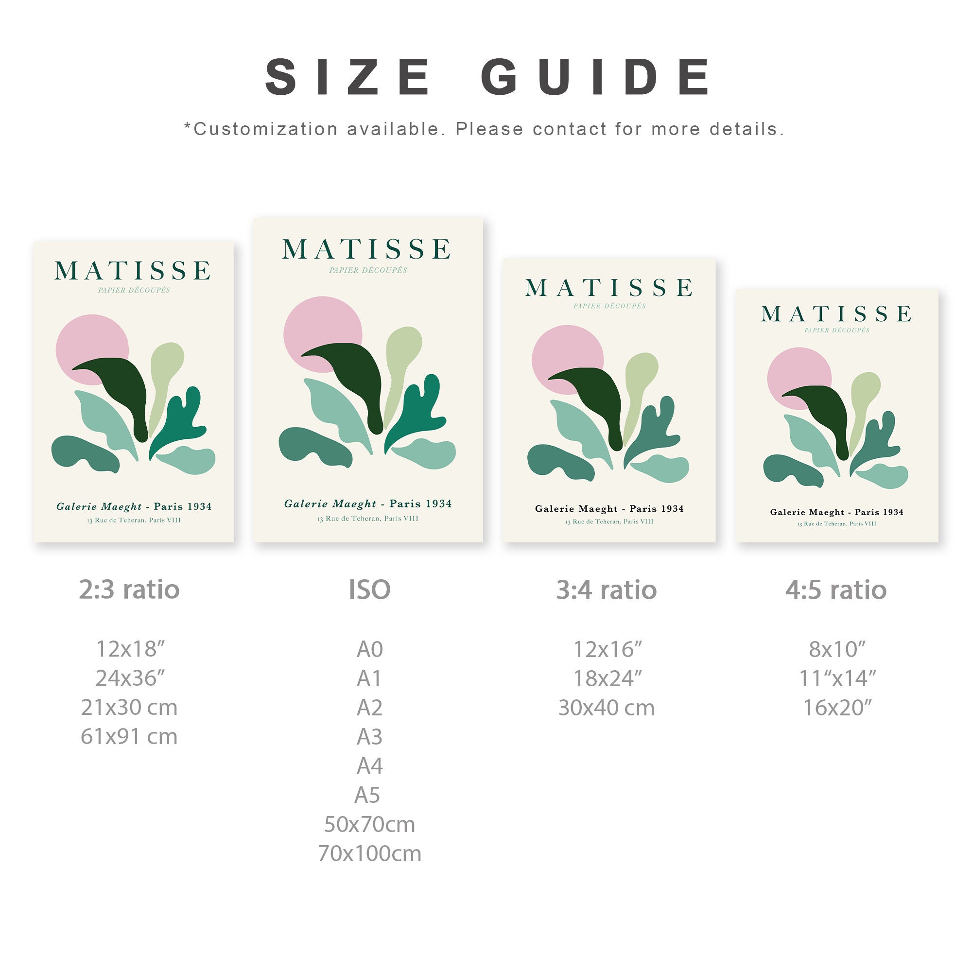 Matisse Print, Henri Matisse Algae Cut Out Poster, Pink Emerald Green ...