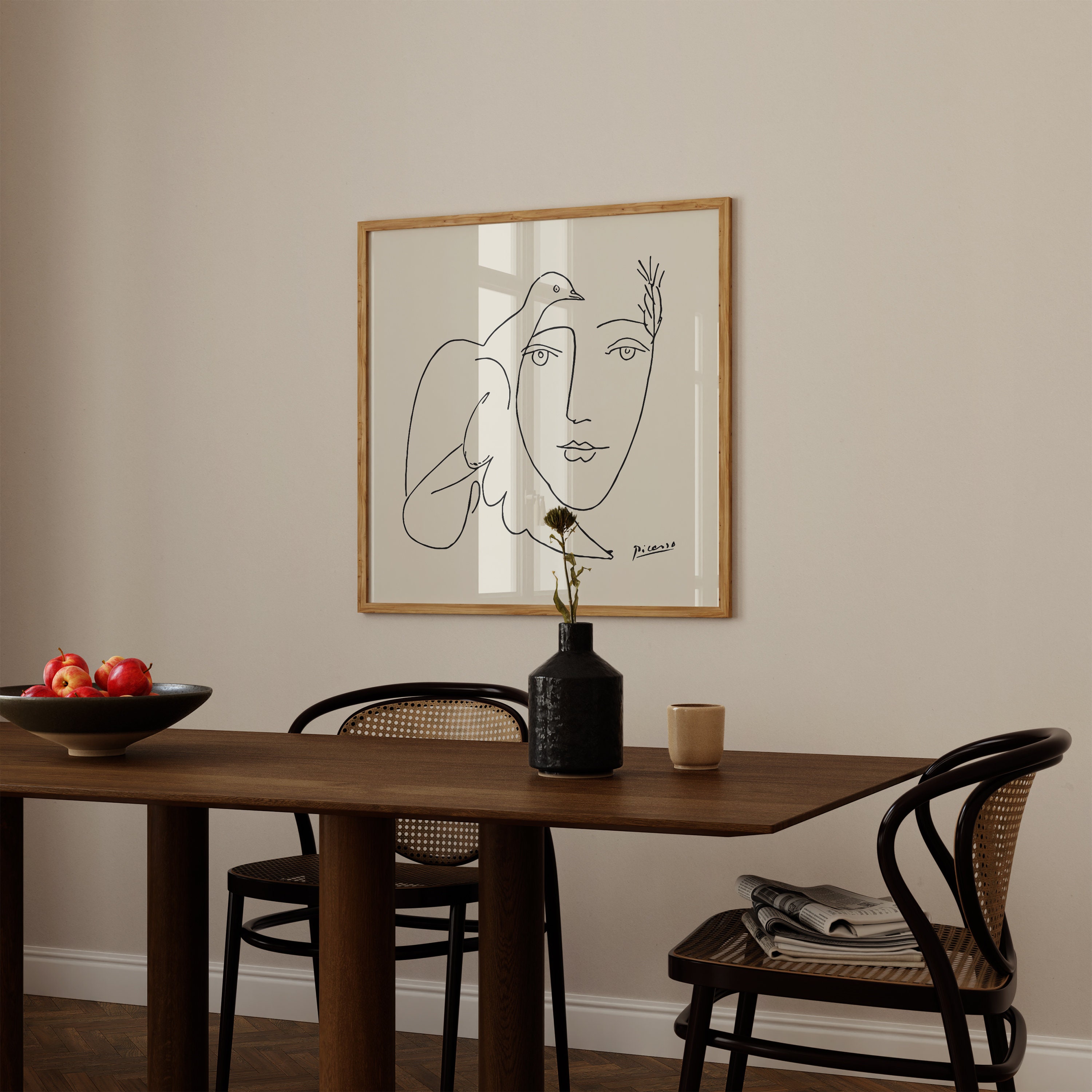 Picasso Line Art Print, Face of Peace Wall Art, Ship From Uk/us/europe ...