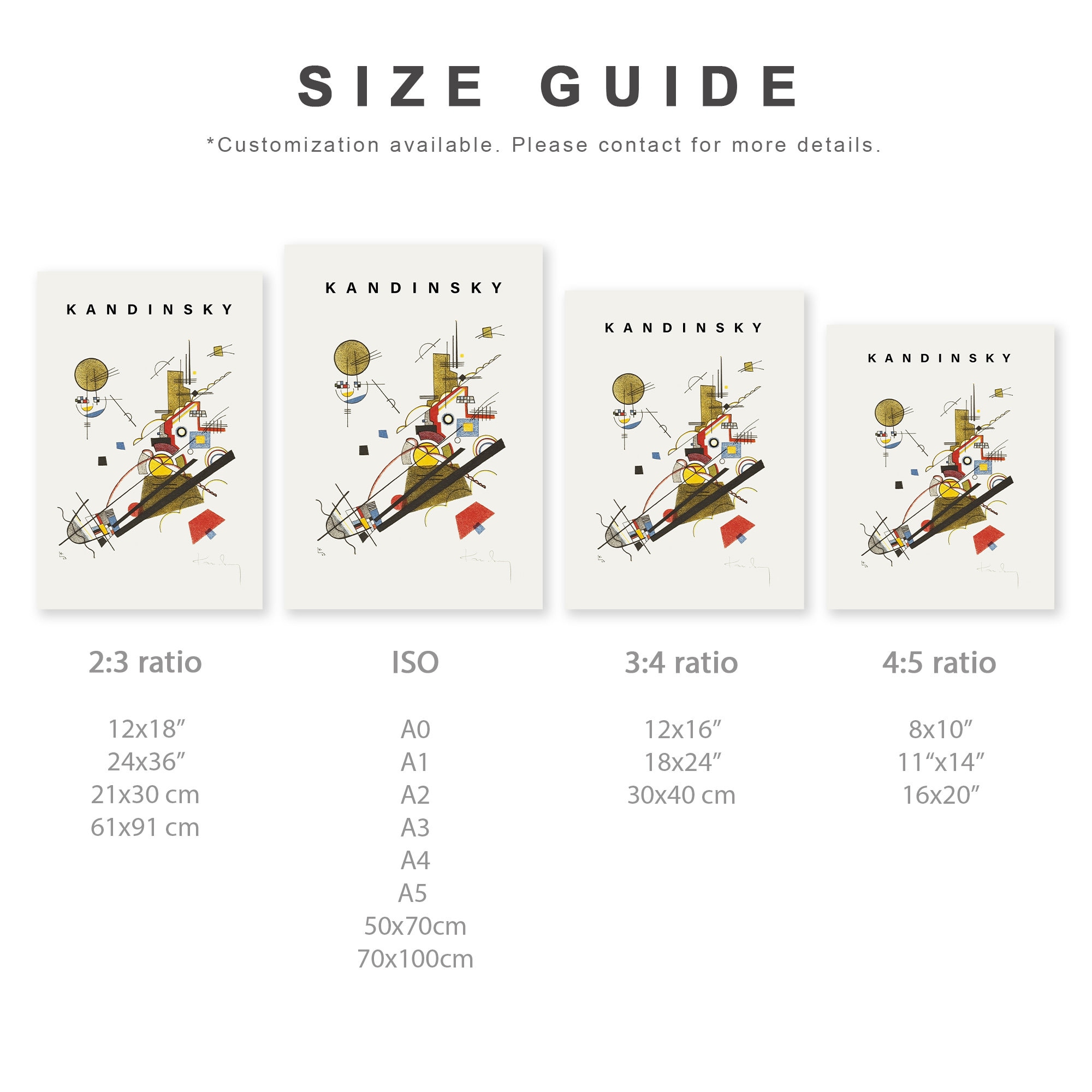 Kandinsky Poster 1923 Joyous Ascent fröhlicher Aufstieg - Etsy