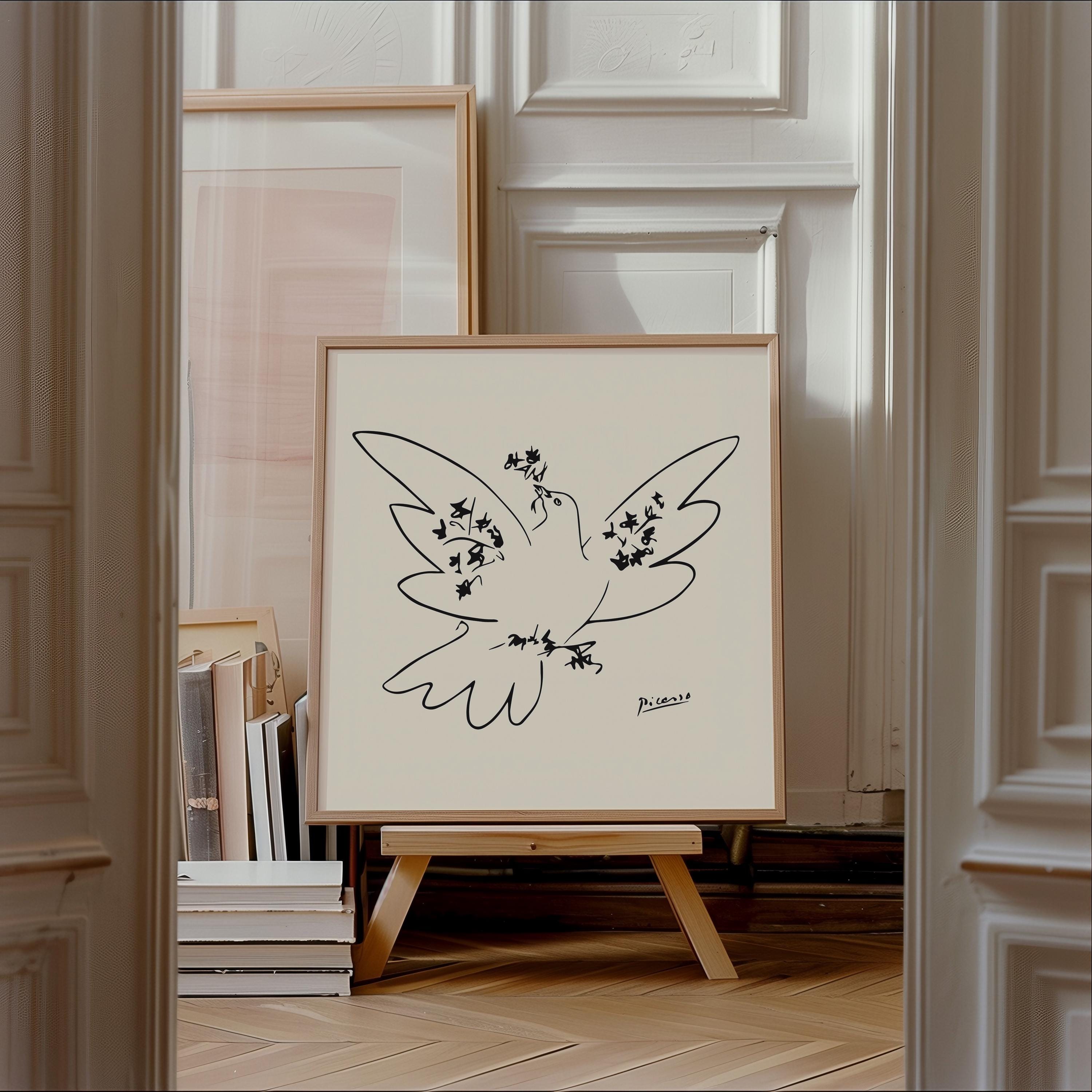 Matisse and Picasso Square Prints, Set of 2 Wall Art, Plane Tree, Dove ...