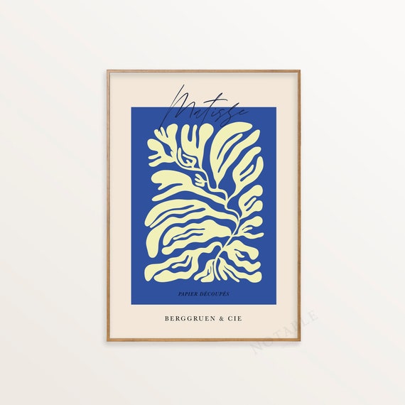 Matisse Poster Matisse Cutouts Blue Algae Wall Art Matisse - Etsy