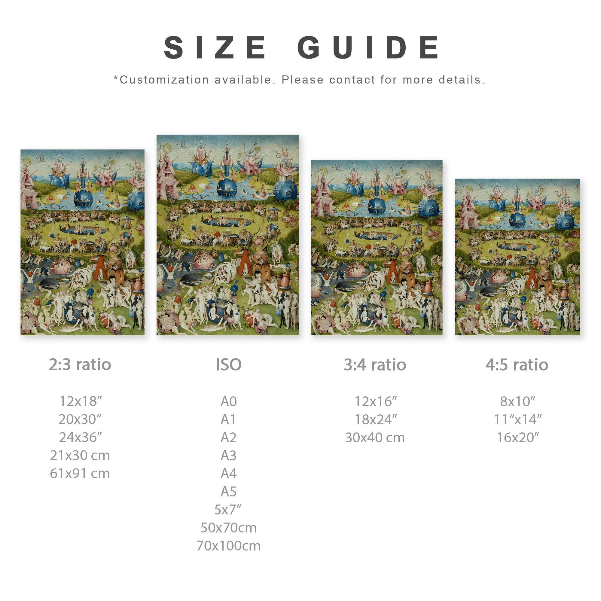 Hieronymus Bosch Print the Garden of Earthly Delights Print - Etsy