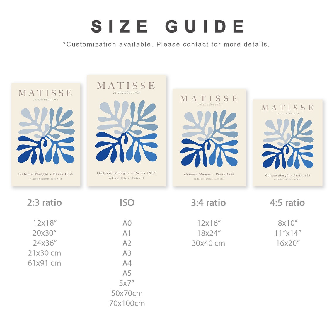 Matisse Print Henri Matisse Blue Algae Cut Out Poster - Etsy