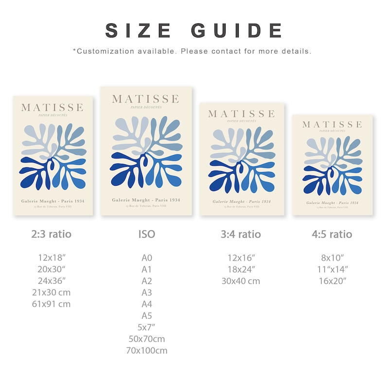 Matisse Print Henri Matisse Blue Algae Cut Out Poster - Etsy