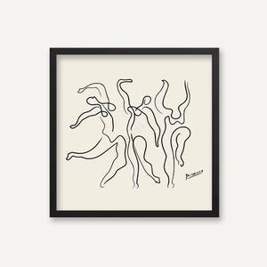 Picasso Line Art Print, the Dance Line Drawing Wall Art, Ship From Uk ...