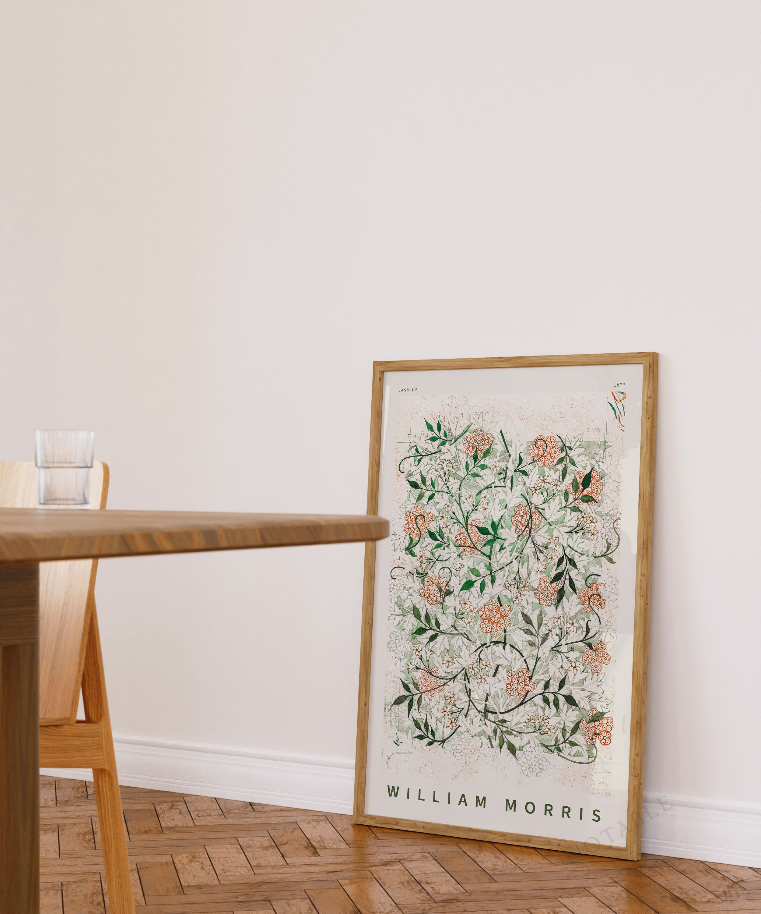 William Morris Print, Jasmine Drawing Wall Art, William Morris Poster ...