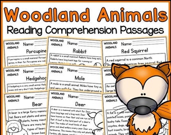 Farm Animals K-2 Reading Comprehension Passages Bundle Homeschool ...
