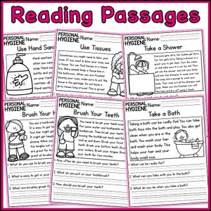 Personal Hygiene Reading Comprehension Passages and Questions Health ...