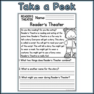 Readers Theatre Reading Comprehension Passages and Questions Back to ...