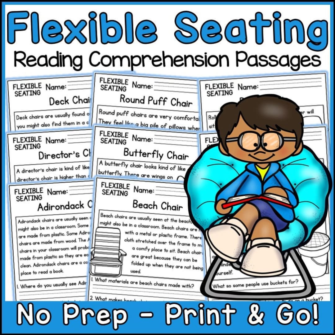 Flexible Seating Reading Comprehension Passages and Questions Back to ...