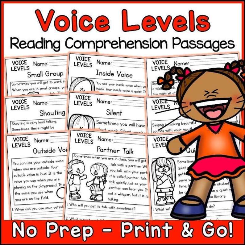 Voice Levels Reading Comprehension Passages and Questions Back to ...