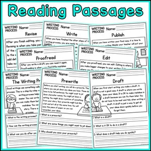 Writing Process Reading Comprehension Passages and Questions Back to ...