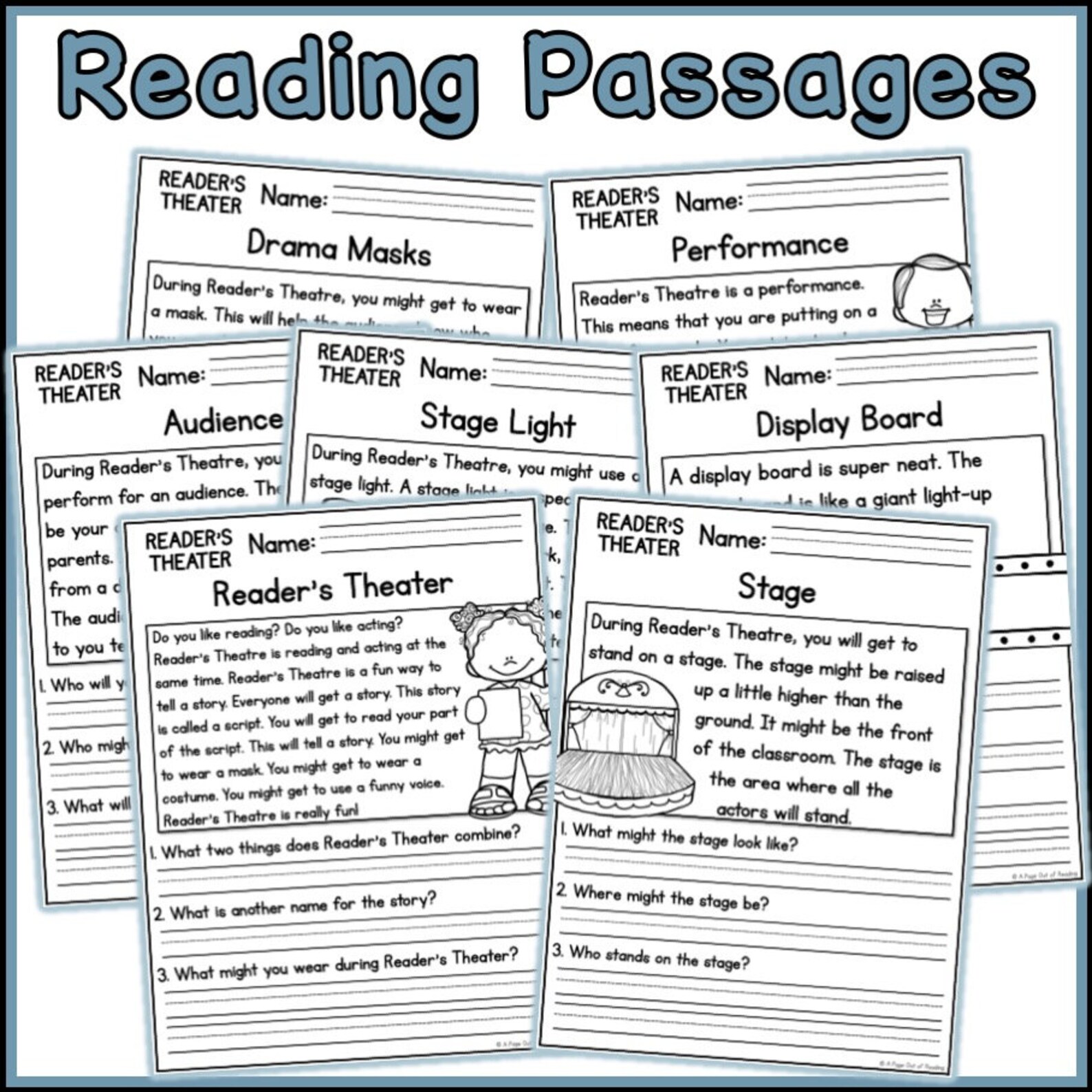 Readers Theatre Reading Comprehension Passages and Questions Back to ...