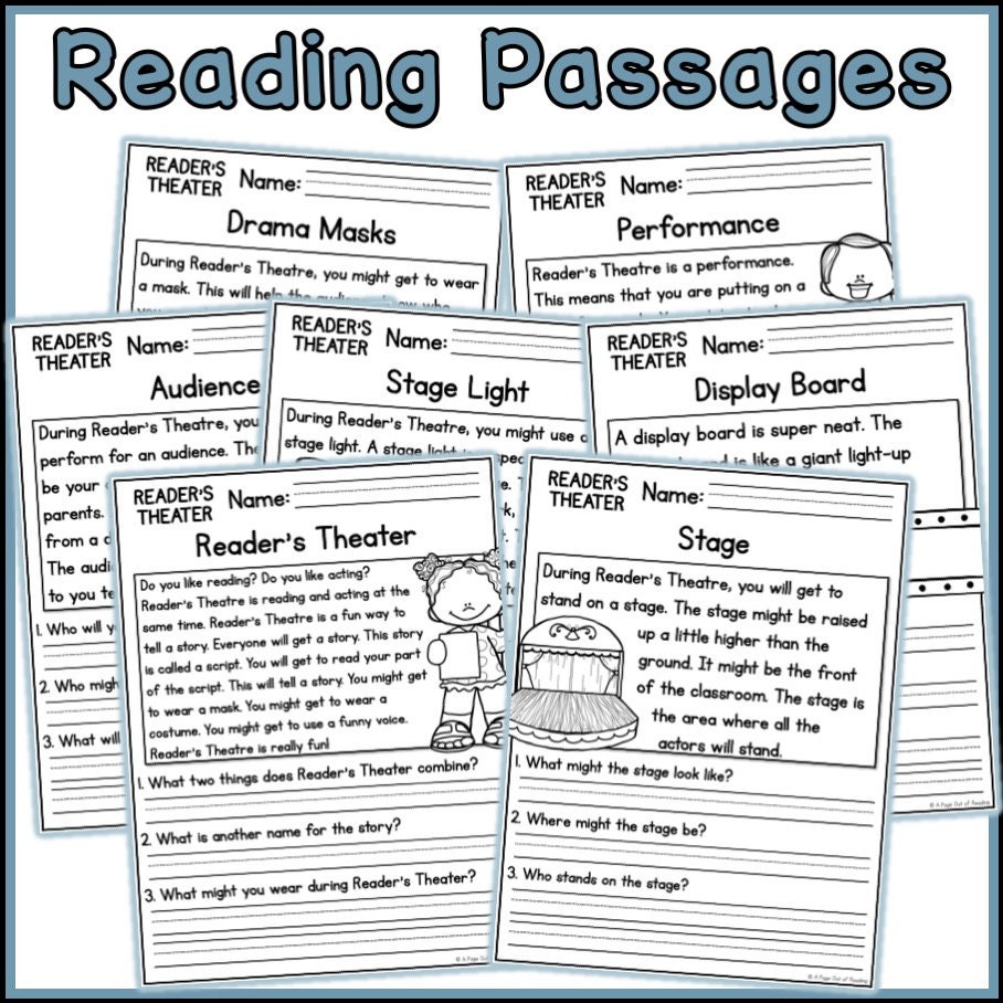 Readers Theatre Reading Comprehension Passages and Questions Back to ...