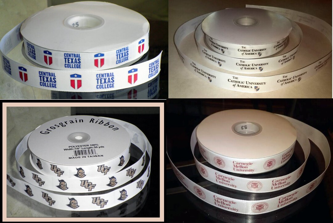 7/8 Collegiate Personalizable Grosgrain Ribbon Central Texas University ...