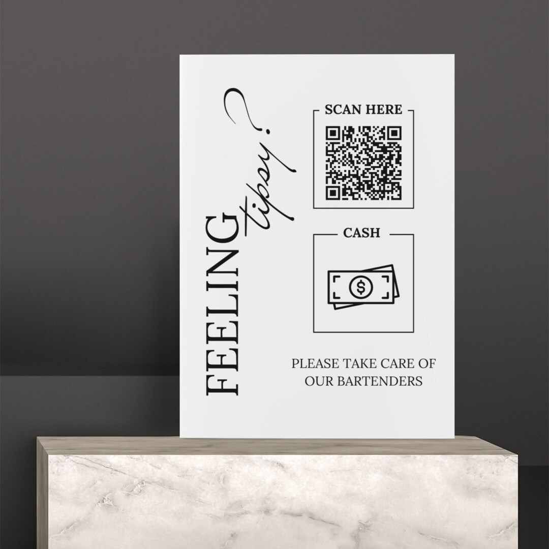 Bar Sign Wedding, Tip Your Bartender Sign Template, Wedding Cocktail ...