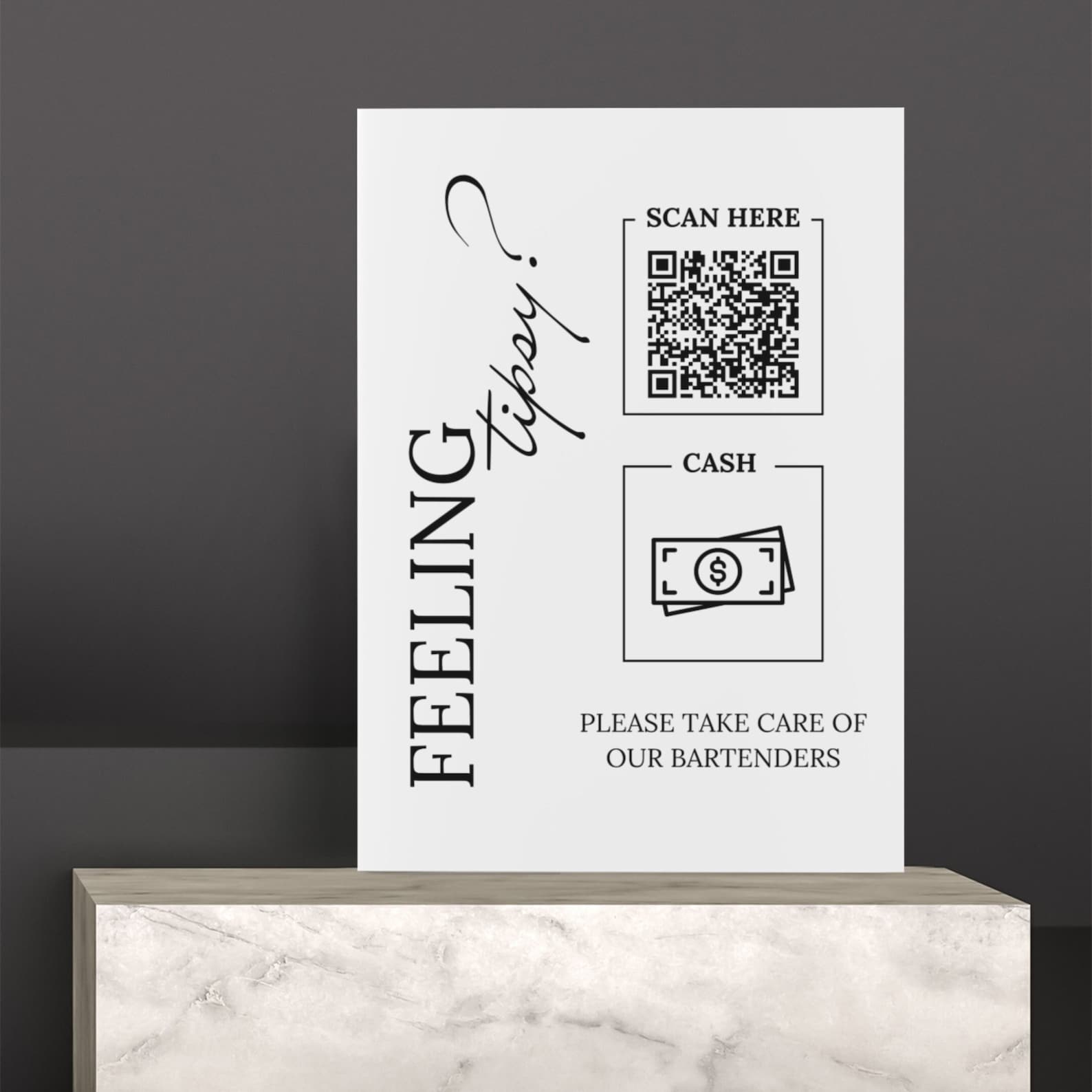 Bar Sign Wedding, Tip Your Bartender Sign Template, Wedding Cocktail ...