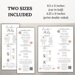 Infographic Wedding Program, Wedding Program Template, Ceremony Program ...