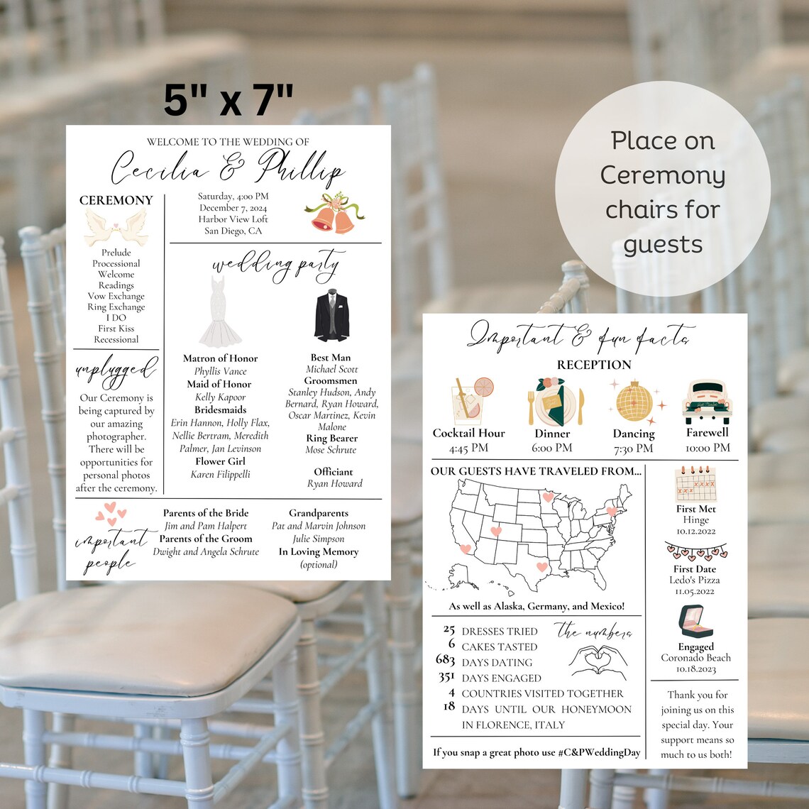 Infographic Wedding Day Timeline, Editable Wedding Program Template ...