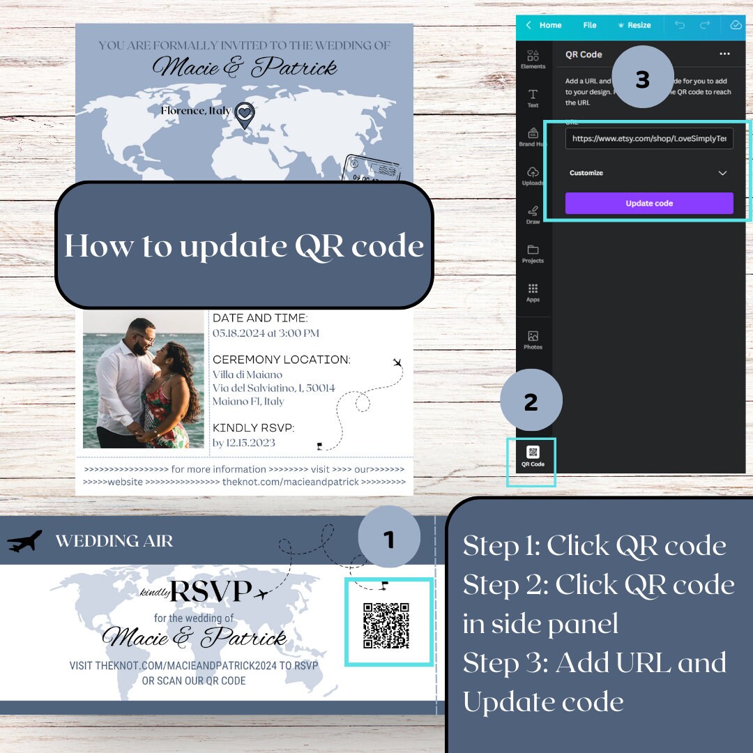 Boarding Pass Wedding Invitation Template, Wedding Passport Instant ...