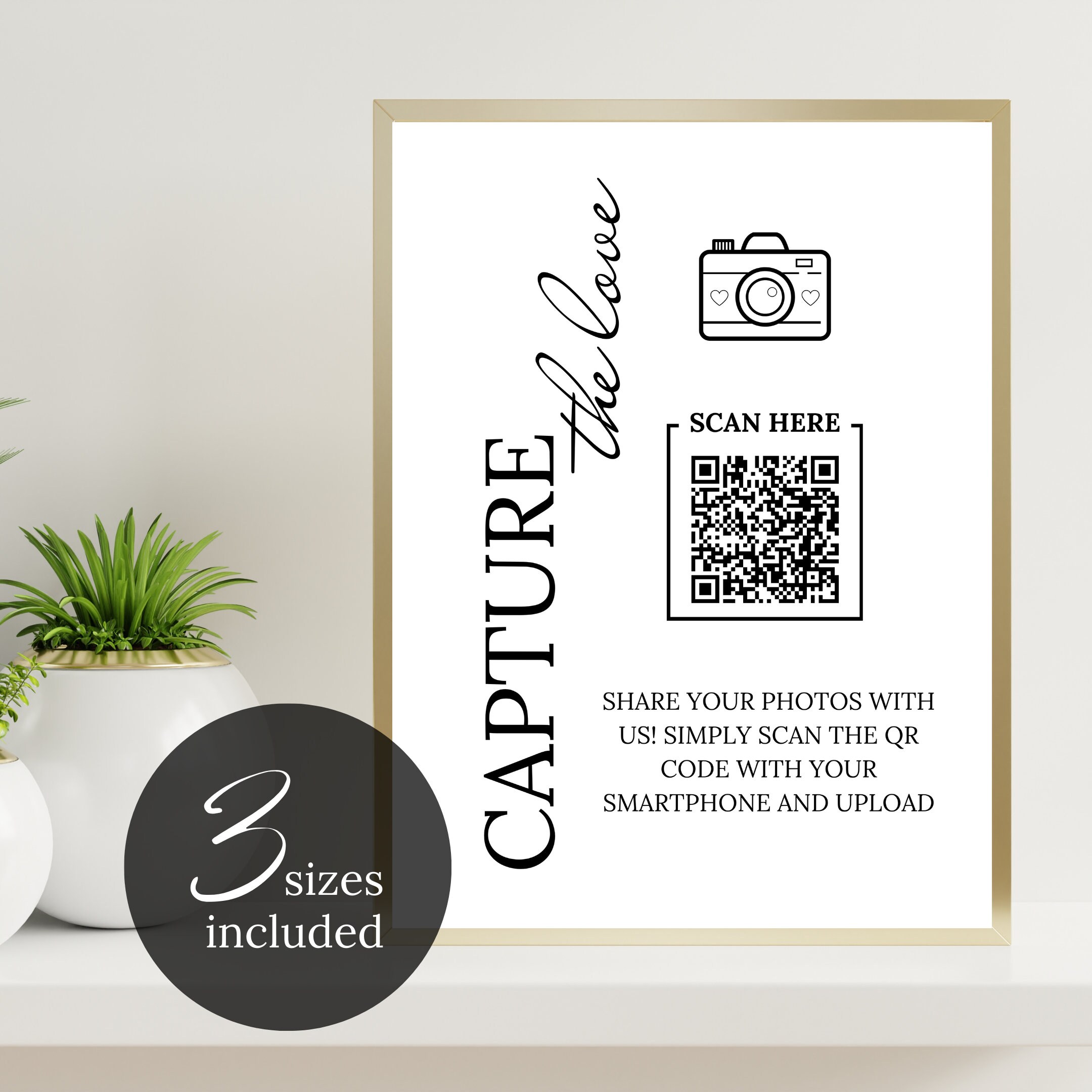 Capture the Love Wedding Sign, Wedding Photo Sign, Share the Love ...