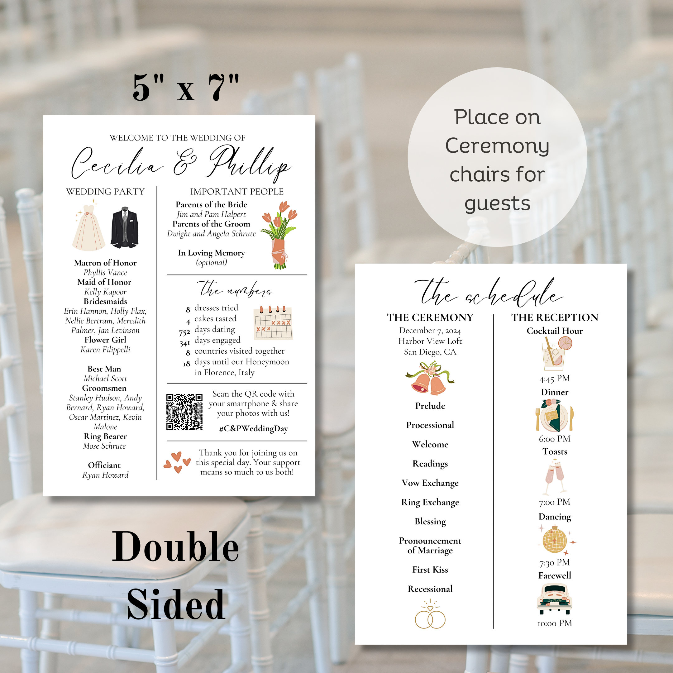 Infographic Wedding Day Program, Editable Wedding Schedule Template ...