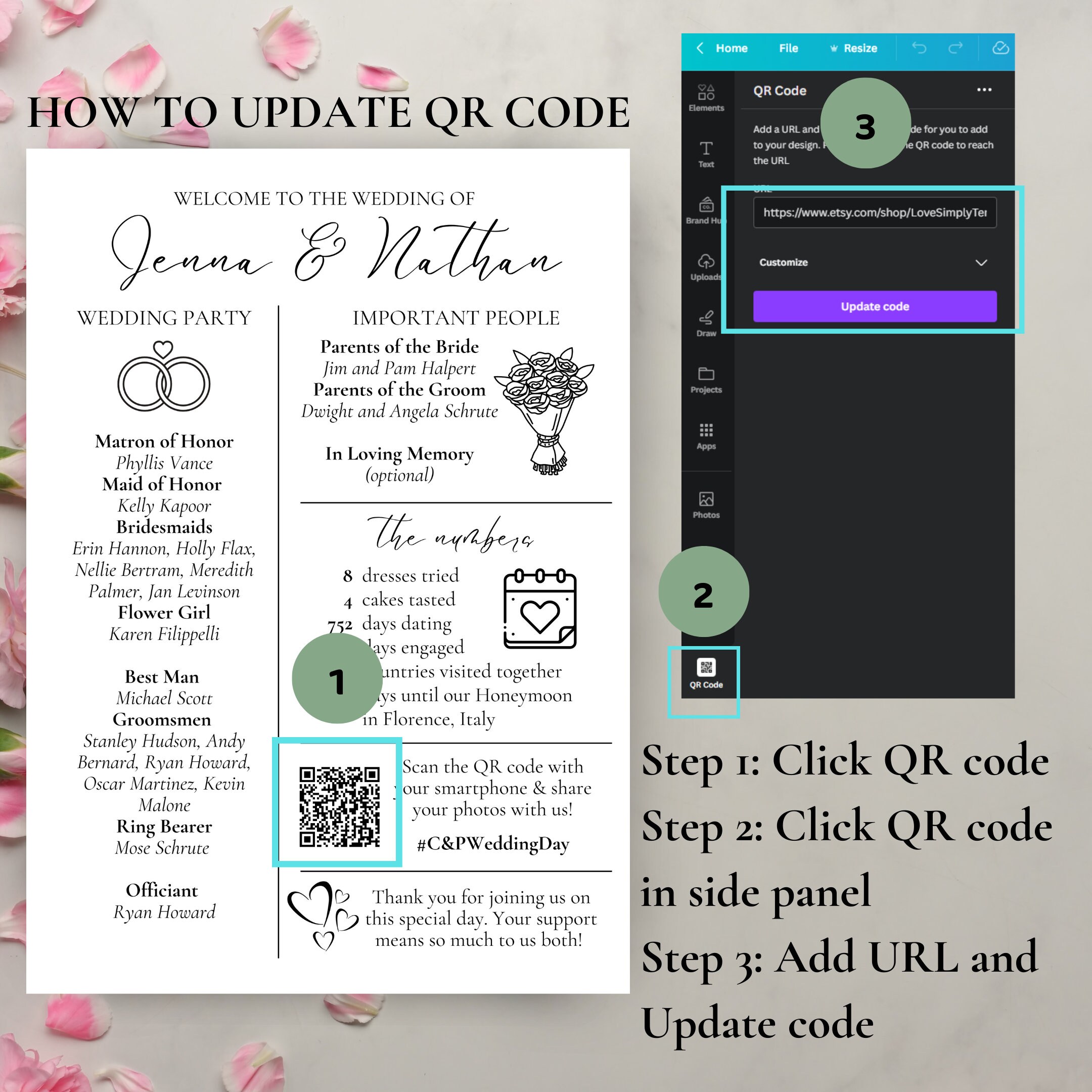 Infographic Wedding Program, Editable Ceremony Details, Ceremony ...