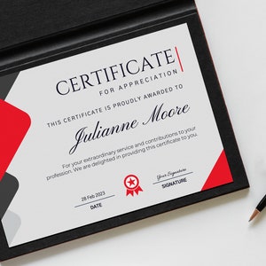 Editable Certificate Template Powerpoint-18, Certificate of Achievement ...