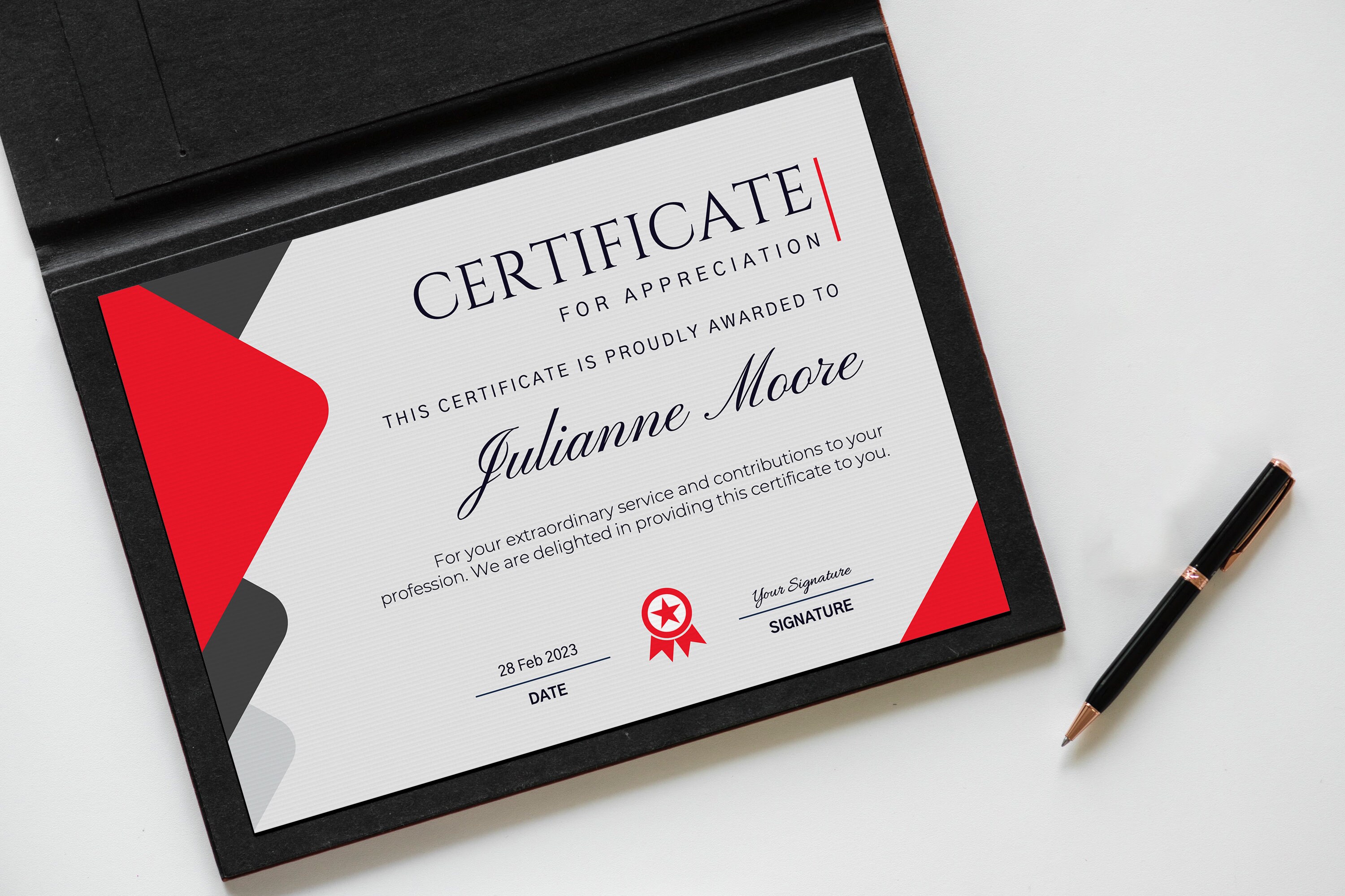 Editable Certificate Template Powerpoint-18, Certificate of Achievement ...