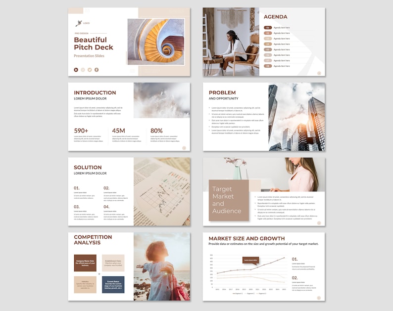 Pitch Deck, Powerpoint Template, Business Presentation, Slide Deck ...