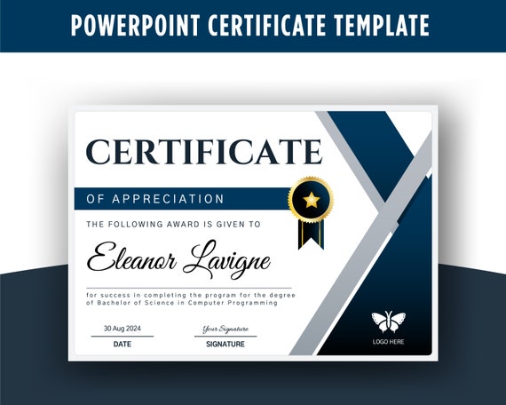 Certificate Template For Powerpoint