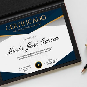 Editable Powerpoint Certificate Template: Achievement Award (digital ...