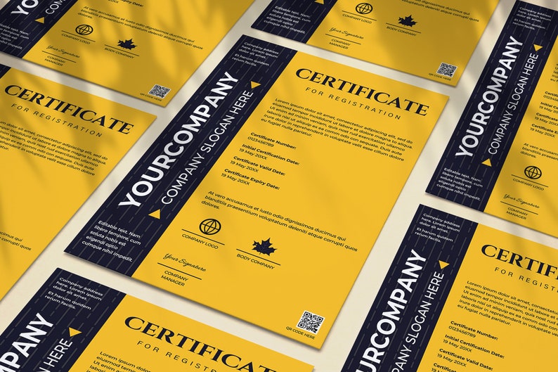 Editable Certificate Template Powerpoint-029, Certificate of ...