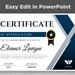 Editable Certificate Template Powerpoint, Certificate of Achievement ...