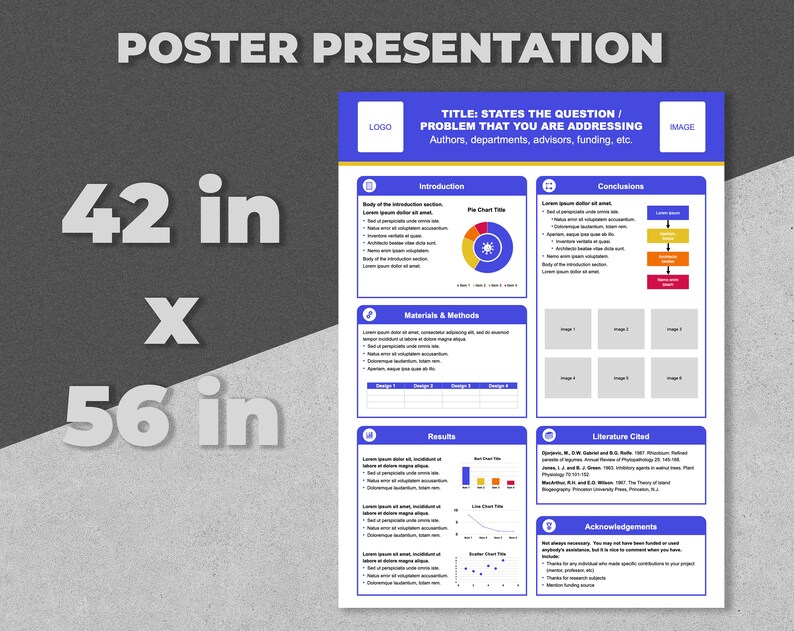 Scientific Poster Presentation, Powerpoint Template - Instant Download ...
