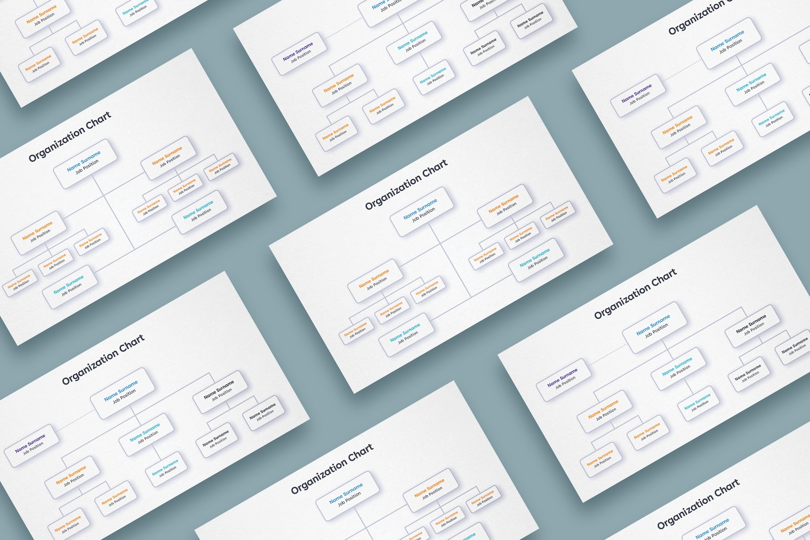 Powerpoint Organizational Chart - Etsy