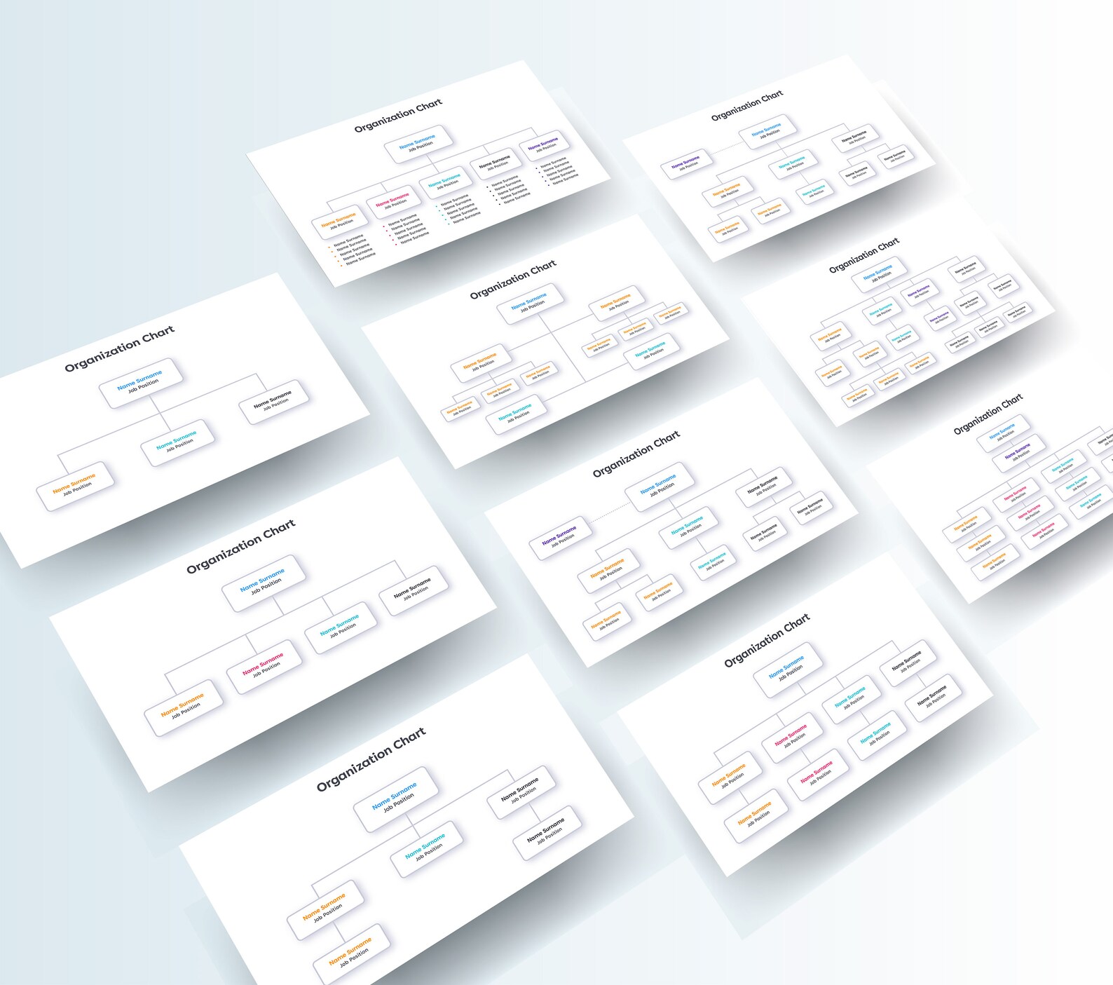 Powerpoint Organizational Chart - Etsy