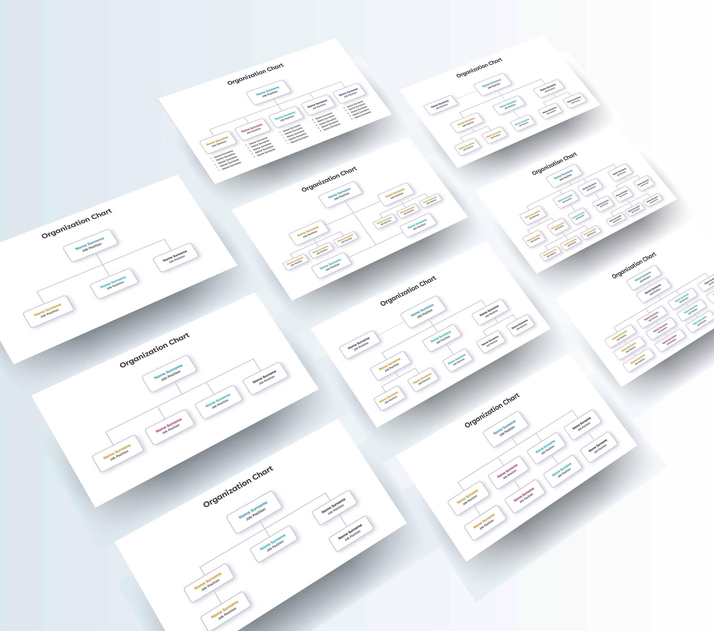 Powerpoint Organizational Chart - Etsy
