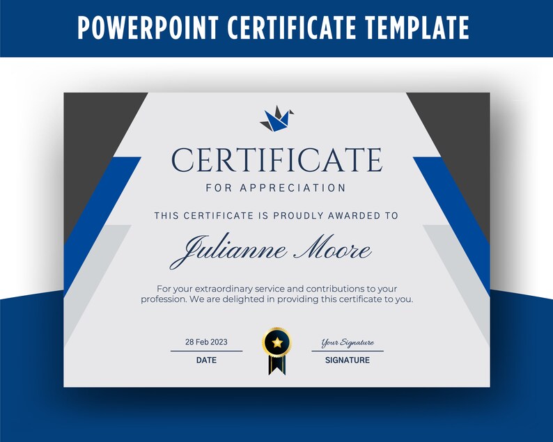 Editable Certificate Template Powerpoint-16, Certificate of Achievement ...