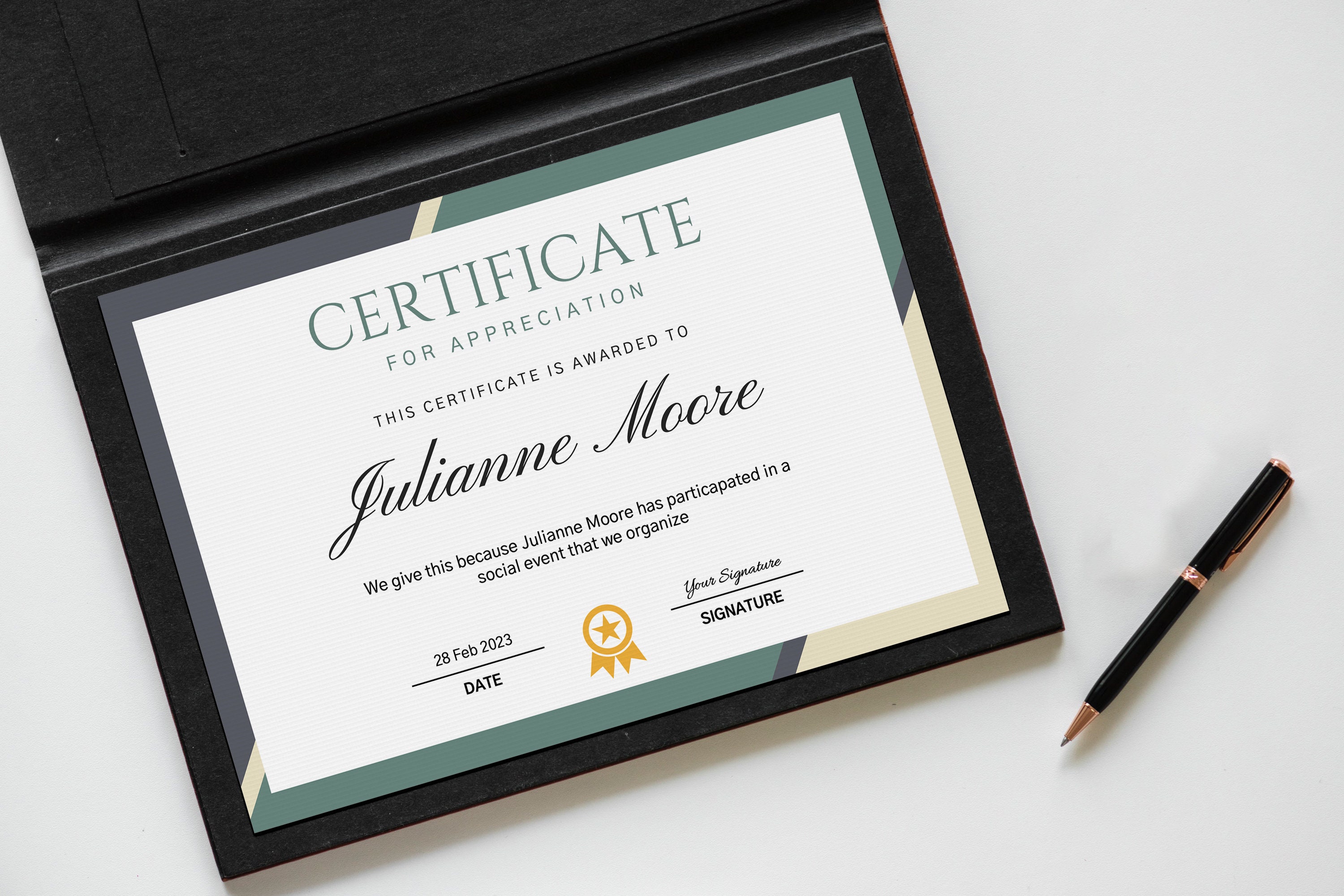 Editable Certificate Template Powerpoint, Certificate of Achievement ...