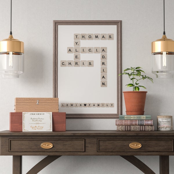 Tableau prénom scrabble - Etsy France