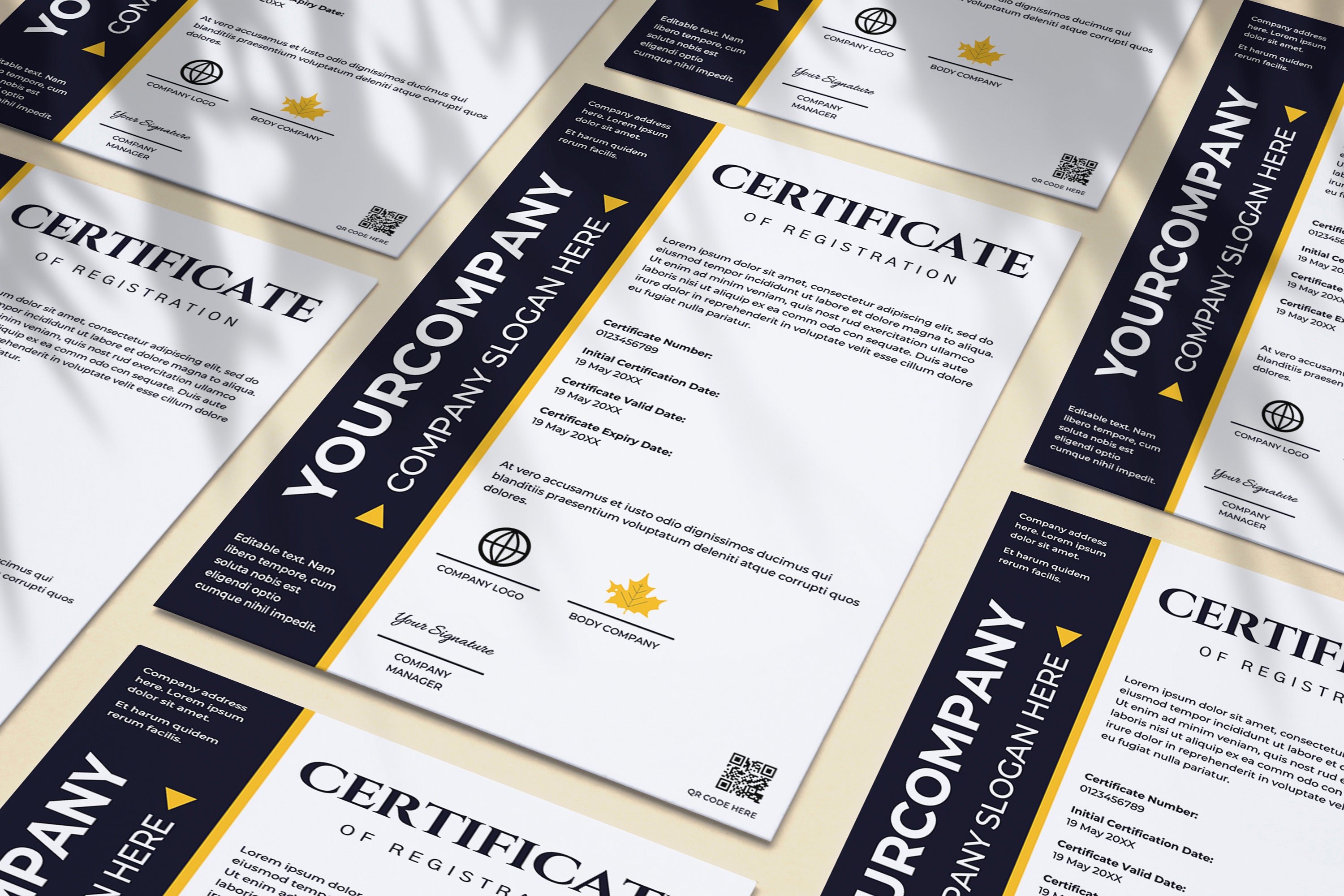 Editable Certificate Template Powerpoint-028, Certificate of ...
