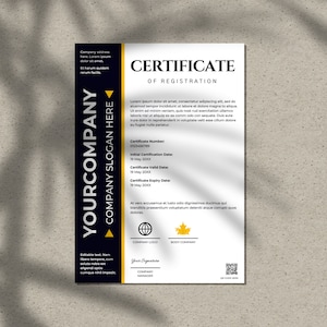 Editable Certificate Template Powerpoint-028, Certificate of ...