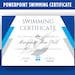 Swimming Award Certificate: Editable Powerpoint Template (instant ...