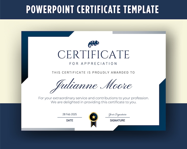 Editable Certificate Template-10, Powerpoint, Certificate of ...